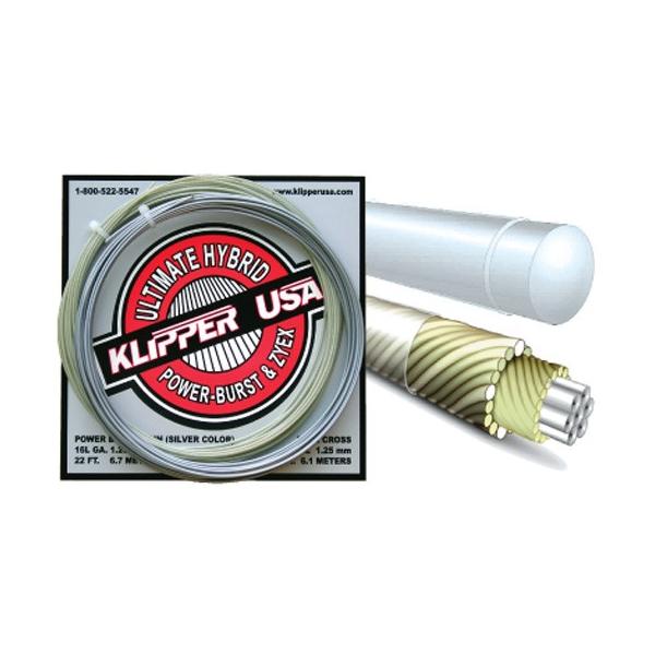 特徴：プロツアーの中でも最もホットなタイプです。      耐久性とパフォーマンスを向上させるために異なった２種類のストリングで構成されています。あなたのラケットが、ソフトなフィーリングながら、よりパワフルでコンロール性も向上していることに...