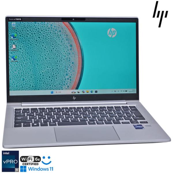 ■第12世代Core i5を搭載、高速無線Wi-Fi6Eに対応、顔認証カメラや指紋認証センサーを搭載したHPのモバイルノートパソコンです。