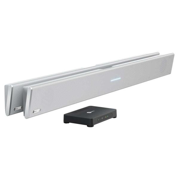 HDL410は大規模ミーティングスペース、講義室向けの高性能サウンドバーです。2台のサウンドバーを使用し10.7×16.8mまでの範囲をカバーすることができます。特許取得済のMicrophone Mist技術により最大16,384個もの仮想...
