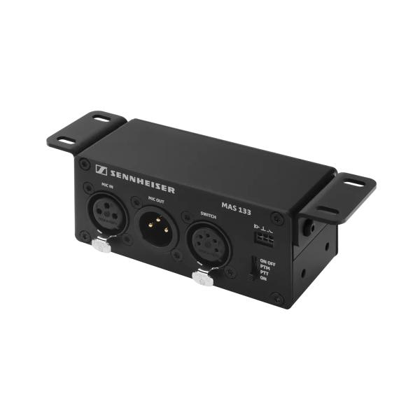 MAS 133は、マイクロホン一体化ソリューション向けの汎用性に優れた、XLRインラインスイッチボックスです。マイクロホンとミキシングコンソールの間に設置し、MAS 1マイクロホンボタンへ電力を供給します。切り替え可能なマイクロホン動作モー...