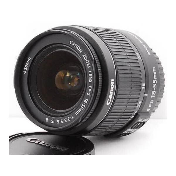 ★ご覧いただき誠にありがとうございます★★写真を上手く撮る方法のマニュアルプレゼント致します♪★安心の3ヶ月間の保証書付き♪★☆CANON キヤノン EF-S18-55mm F3.5-5.6 IS II☆★【コンディション】・外観使用に伴う...