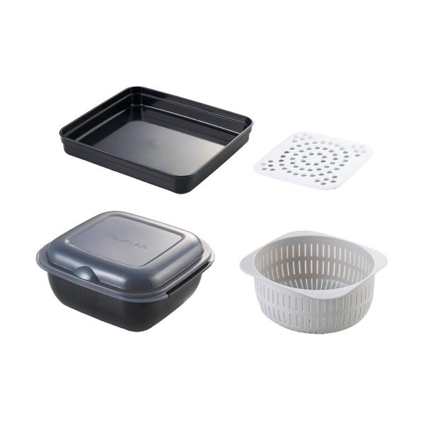 電子レンジで美味しい料理を手軽に作れる驚きの調理容器です。カプセル内を適度な高圧に保つ独自の空気調節構造により、圧力を高めて温度も通常より高温で調理できます。高温の蒸気がドーム型の容器内を循環することで、材料を早く、ムラなく加熱調理し、美味...