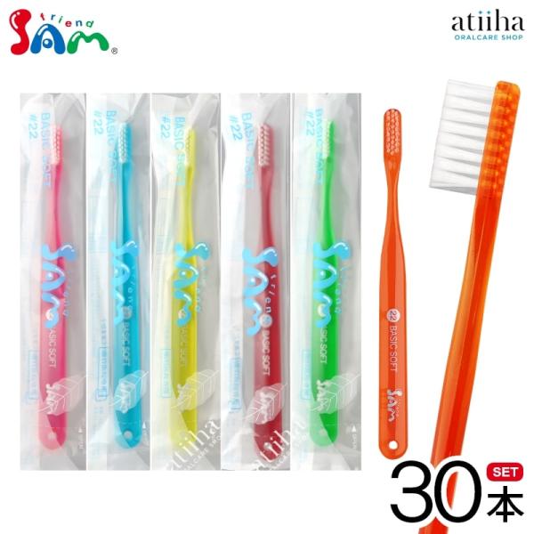 BASIC21と同じヘッドで、少しやわらかめの歯ブラシです。カラー:ピンク・レッド・イエロー・オレンジ・グリーン・ブルー毛の硬さ:やわらかめ毛の太さ:0.13mm材質:毛 / ナイロン　柄 / 飽和ポリエステル樹脂耐熱温度:60℃