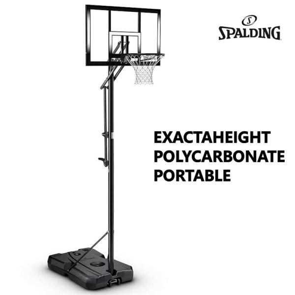 【発売日：2022年11月01日】◎内容:15cm刻みで高さ調節が可能なEXACTAHEIGHT(エグザクトハイト)システムを搭載したポリカーボネイト製ボードのポータブルシステム。SPALDING(スポルディング)の家庭用バスケットゴールで...