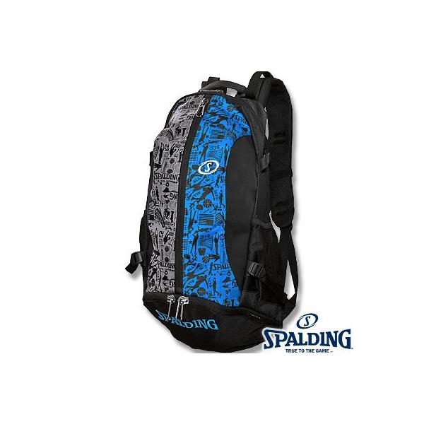 ◎内容：SPALDING上位モデル バスケ柄の大容量バスケットボール用バッグ グラフィティブルー。機能性とデザインに優れたケイジャーバッグ。バスケの絵がたくさん描かれた、あの明るく派手なグラフィティバッグに、落ち着いた色のブルーバージョンが...