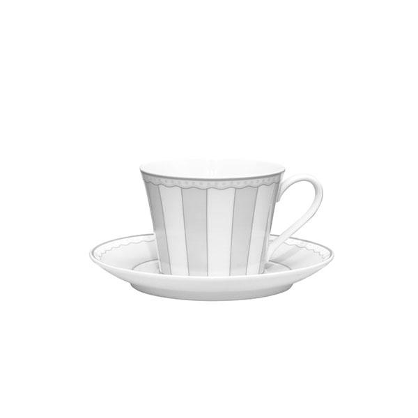 コーヒーにも紅茶にもお使いいただける、もっともご利用範囲の広いカップ＆ソーサーです。※電子レンジ対応商品番号：M-620L/T002Bシリーズ：カーニバルアイテム：ティー・コーヒー碗皿（ムーンライト）サイズ：【カップ】口径：約9.2cm、長...