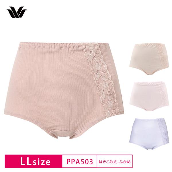 【特徴】スタンダードショーツ(LLサイズ)スタンダード・ノーマルはきこみ丈：ふかめ身生地綿１００％で、サラッとなめらかな肌ざわりのショーツ。はきこみ丈がたっぷりで、ウエストはゆったり設計【素材】身生地：身生地：綿　100％身生地：綿100％...