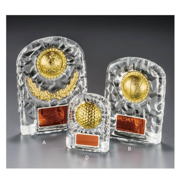 ●Bサイズ●高さ：160ｍｍ（ボールサイズ直径50ｍｍ）●重さ：835g●材質：ガラス製トロフィー　優勝カップ　メダル　表彰楯【文字代無料】　優勝トロフィー　　サッカー　野球　サッカー バレー バスケ　ゴルフ　地球