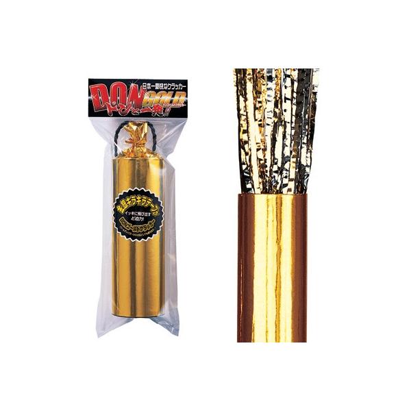 金銀キラキラテープがゴージャスに　飛び出します。　　豪快に飛び出すテープは祭りや派手な　祝い事の演出にピッタリ！　　【バズーカ型クラッカーの替弾としても使えます】　　