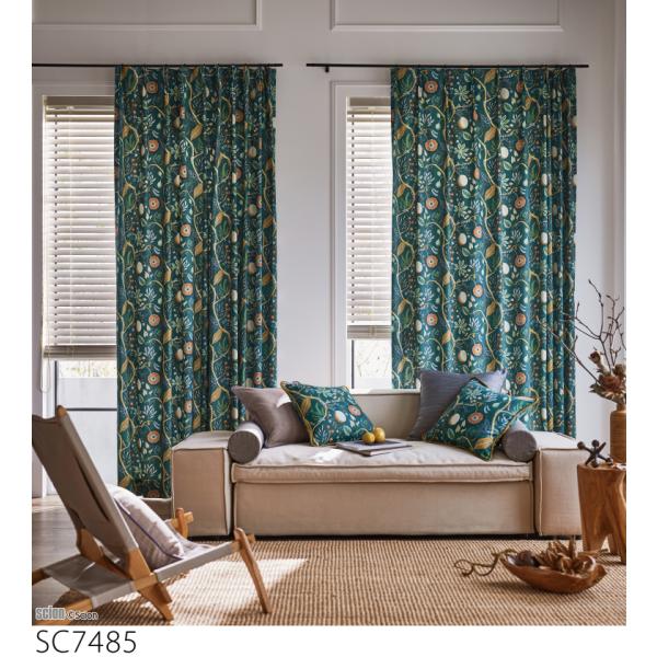 ■JACKFRUIT AND THE BEANSTALK（ジャックフルーツ ＆ ビーンスターク）南国のジャングルを思わせる楽しいデザイン。発色のよいカラフルな色でお部屋を明るく演出します。★高級オーダーカーテン生地の販売です。・長さ1m（1...