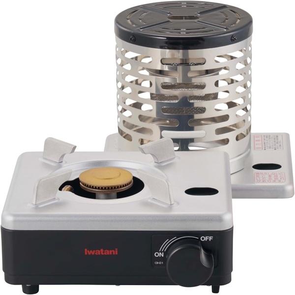 ■■製品仕様■■●メーカー：岩谷産業●JANコード：4901140899027●生産国：日本●本体サイズ（幅×奥行×高さ）：カセットこんろ本体＋ストーブユニット：216×197×265mmカセットこんろ本体＋ごとく付きしる受け：216×19...