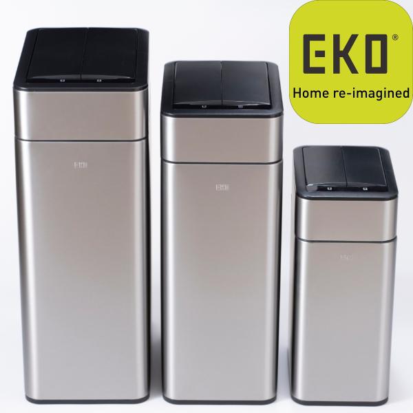 先進のモーションセンサーを搭載し、ハンズフリーで衛生的。指紋防止加工のステンレス製で、静かに開閉する両開き構造を採用。【製品仕様/型番/JAN】■18L（2.9kg）29.2×20.5×44cmシルバー：EK9577-18L-MMT (69...