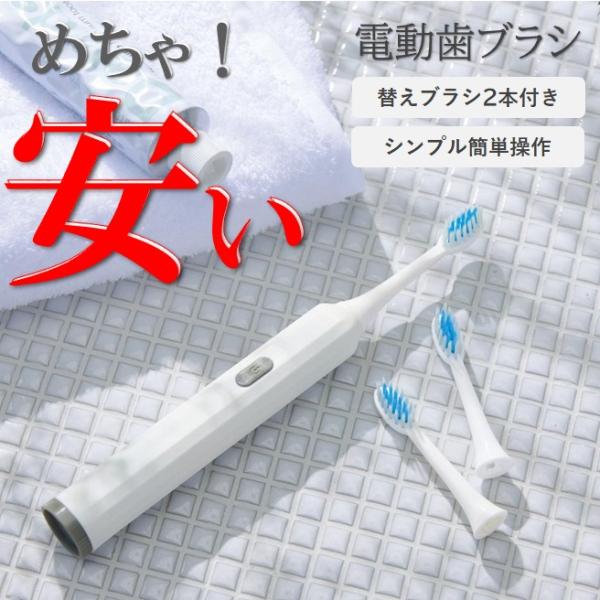 振動を利用して隅々まで汚れを取り除く！ 毎日の口腔ケアをもっと快適に！「本体に1本付き＋替えは2本」のブラシ合計3本！■替えブラシ2本付き。歯垢を効率よく浮かせてキレイに！■乾電池式乾電池で稼働するので、電気がない環境でも使えます。■ON/...
