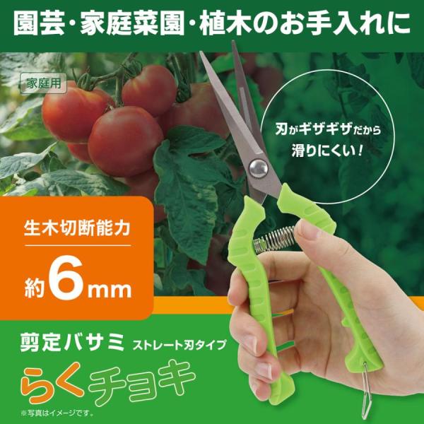 ストレート刃で細かい作業もラクラク♪園芸や植木のお手入れ、家庭菜園などに。  持ちやすく、ストレート刃で細かな作業がラクラクできる剪定バサミ。園芸作業や植木のお手入れにとっても便利！家庭菜園などでも活躍します。刃がギザギザだから滑りにくく、...