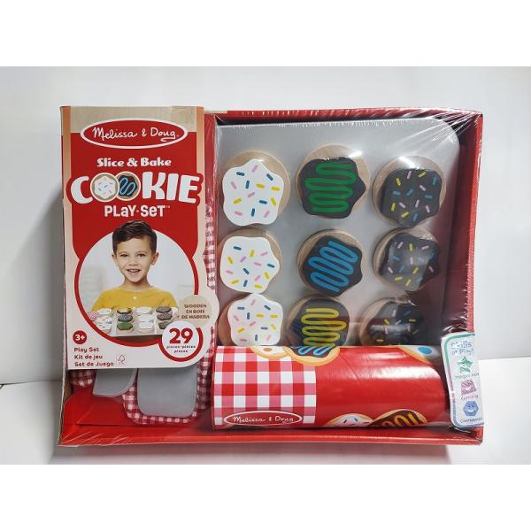 Slice　＆　Bake　COOKIE　Playsetナイフやミトンなどの本格的なキッチングッズを使ってクッキー作り遊びができます。クッキー生地をカットして鉄板に並べてトッピングをしましょう！＜セット内容＞クッキー12枚、トッピング12個、...