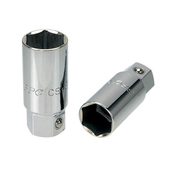 超極薄アルミホイール用ソケットアルミホイールの着脱用に限定した、超極薄ソケットです。外径は超極薄サイズ。狭いクリアランスのナット穴にもはいります。クロスリムレンチに装着してお使い下さい。（四角の差込口はなく、インパクトレンチでは使えません。...