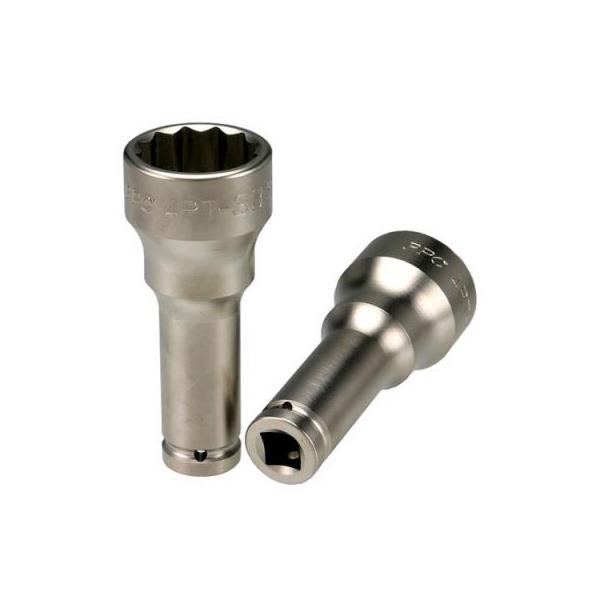 ●1/2"sqのインパクトレンチでホイールナットの仮締めができる小型軽量なソケットです ●口径形状に二重六角を、インナー側に二重四角を採用してナットに合わせ易くなっています。※本製品で仮締めの後は、必ず締め付け機器等で最終締め付けを行なって...