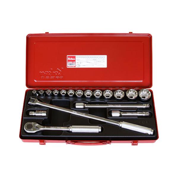 ・1/2"(12.7mm )差込角の使用頻度の高い製品を厳選したソケットセットです。・産業機械の整備保全や自動車整備業界等、様々な業種に対応可能な入組内容です。Sockets 6角 (mm )4400M 8 10 12 13 14 17 1...