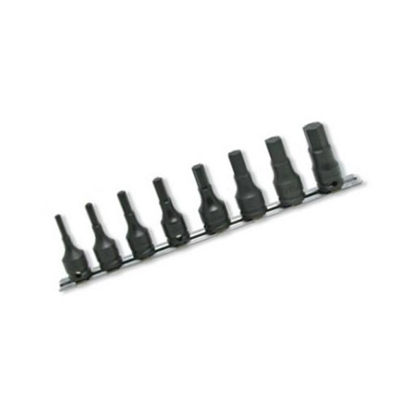 4 5 6 7 8 10 12 14mm 8サイズレールセット  Ｃリング（Ｏリング・ピン）は装着していません 別売になります。高いねじり強度、耐磨耗性と耐久性を備える、Ko-ken（コーケン）山下工業研究所製（日本製）のビットソケットです...