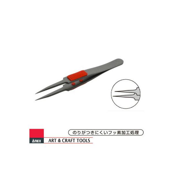 清潔なステンレス(SUS410)製(ANEX製品)先端の強い高強度仕様のりがつかないフッ素加工処理ですので、カッティング文字シート剥しや、シール貼り作業に便利です。ネールアートのマスキング用シンクの接着に！グルー（接着剤）を寄せつけません。...