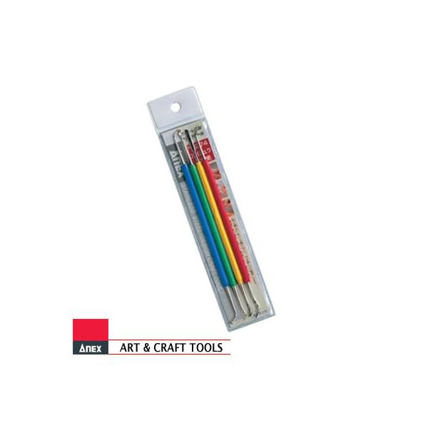 4種類入り スパチュラA スパチュラB スパチュラC スパチュラD・粘土細工において盛り付け、かき取りに使用します。・先端や首の部分を使い、模様づけに便利です。・水を少しつけ粘土を軟らかくしてから、細かい部分の補修・整形に適しています。・環...