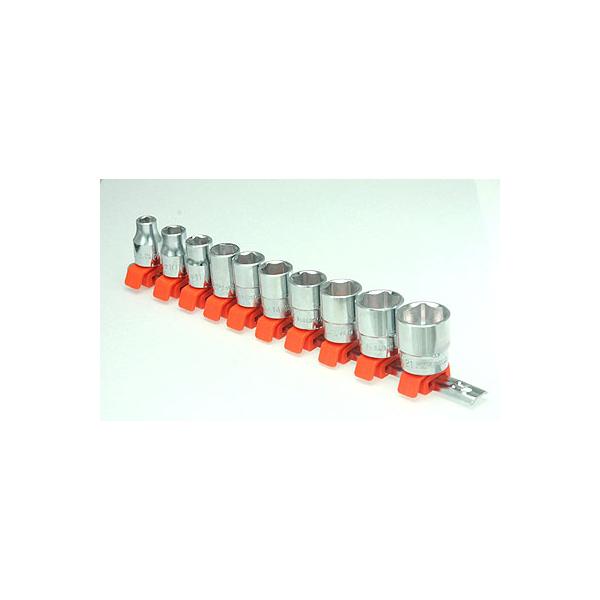 ソケットレール無料キャンペーン中！スリムパラボラ六角ソケットレンチホルダーセット9.5mm （3/8"）Sq．Drive 10Pc．Setソケットサイズアクセサリ8,10,11,12,13,14,15,17,19,21 ソケットホルダ （1...