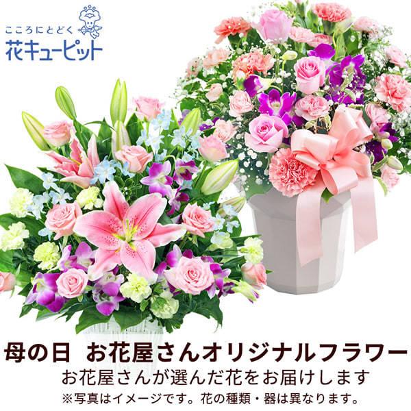 母の日にぴったりの華やかなアレンジメントをお届けします。花材はお花屋さんにおまかせください。ogmap008お花のプロが作るおまかせ商品！　2026年母の日。母の日に遅れても気持ちは伝わります。花キューピットの母の日遅れてごめんねギフト　　...