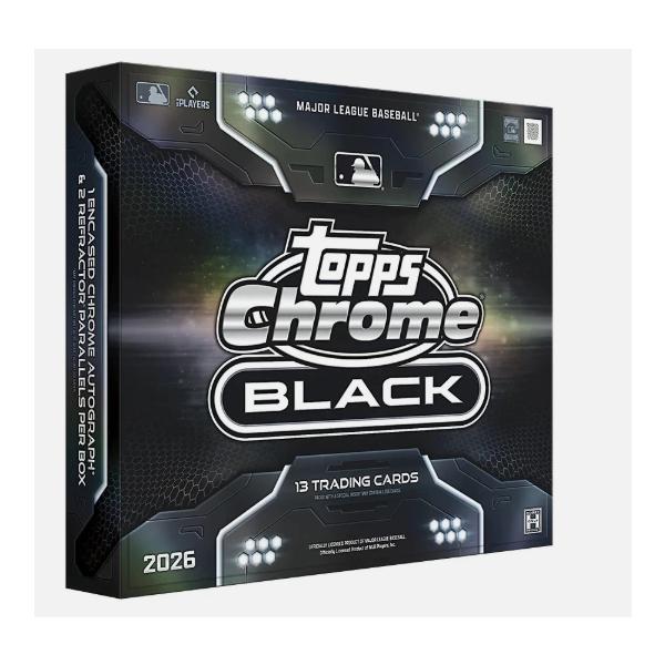 【予約商品】2026 Topps Chrome BLACK Baseball Hobby Box MLB  1BOX ボックス26　トップス　ホビー　ブラック・出荷日は海外からの輸送状況により前後する可能性がありますのでご了承ください。・価...