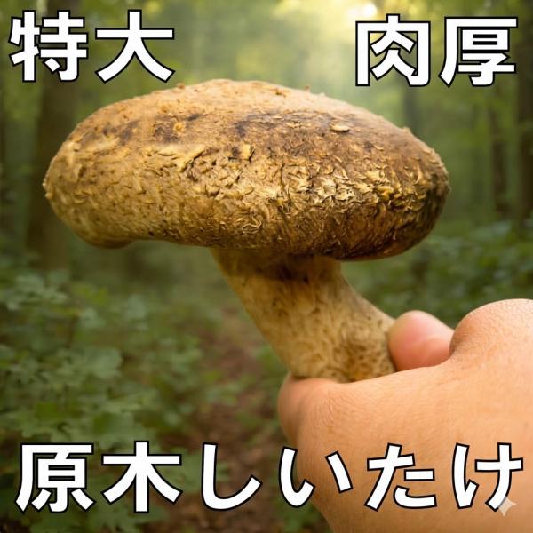 【特大肉厚　原木しいたけ　生シイタケ】直径8cm以上、60ｇ/個以上の特大しいたけを10個、厳選してお届けします。《脱炭素に取組む高橋農園》4代70年の伝統　国産　原木しいたけ 生。 農薬不使用　クール便サービス　ご家庭用 厚肉シイタケ 生...