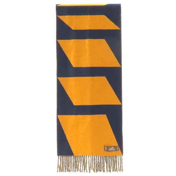 ■商品情報[管理番号]240500540251 [ブランド]エルメス（HERMES）[カラー]ネイビー×オレンジ [素材]カシミヤ[生産国]イギリス[サイズ]最大幅：31cm全長：約157(フリンジ含む)cm詳細備考：平置きにて採寸[重量]...