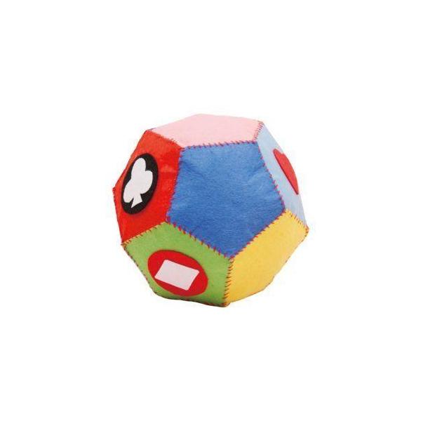 フェルトボール作り サッカー 10個セットセット内容フェルト (五角形 1辺60mm×1mm)[赤・ピンク・黄・緑・青・水色]×各2、フェルトシール(100×100×1mm)[赤・白・黒]×各1、綿(約75g)×1、鈴×1、ししゅう糸(1m...