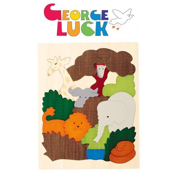 ジョージ・ラック・パズルの2重パズル・アフリカです。自分の子供を楽しませることから始まった、ジョージラックのユーモラスで暖かみのあるパズルはイギリスのグッドトイ賞やおもちゃライブラリー推薦玩具金賞を受賞しています。層になったパズルは「順番」...