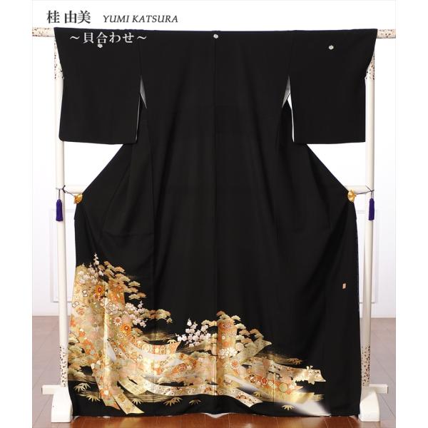桂由美 【留袖 レンタル】黒留袖 レンタルフルセット8AA83[レンタル][留袖][YUMI　KATSURA][フォーマル][レンタル][着物レンタル][貝合わせ][149ｃｍ〜170ｃｍ位まで]足袋プレゼント★往復送料無料★ ●必ず下の商...