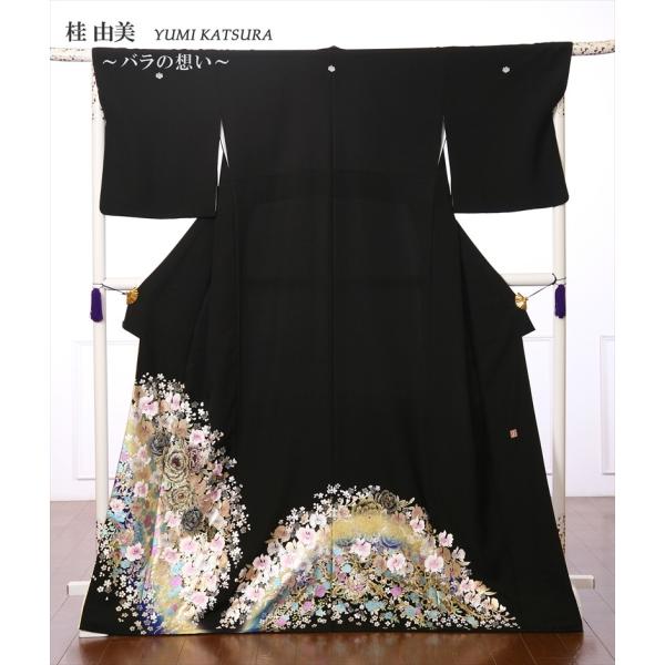 留袖 レンタル 黒留袖 結婚式 江戸妻 バラの想い 母親 桂由美 YUMI KATSURA 黒留袖レンタルフルセット 149cm〜170cm位まで 足袋プレゼント 往復送料無料 8AA131 ●必ず下の商品情報を表示いただきご予約状況をご確...