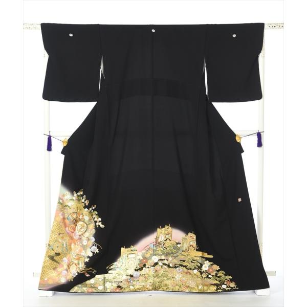 留袖 レンタル 黒留袖 フルセット 8AA163 留袖レンタル 桂由美 YUMI KATSURA 結婚式 江戸妻 鼓の譜 母親 149cm〜170cm位まで 足袋プレゼント 往復送料無料  ●必ず下の商品情報を表示いただきご予約状況をご確認...