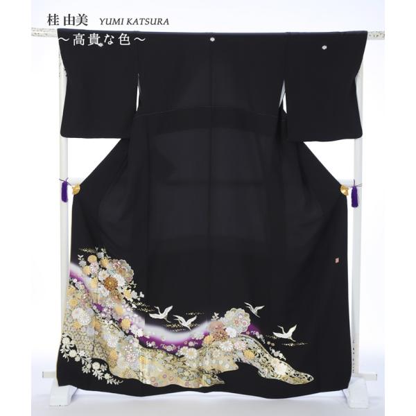 【レンタル】 特選桂由美 YUMI KATSURA 高貴な色 留袖 レンタル 留袖レンタル 着物レンタル レンタル着物 フルセット 黒留袖 黒留袖レンタル 結婚式 江戸妻 母親 150cm〜170cm位まで 足袋プレゼント 留め袖 レンタル...