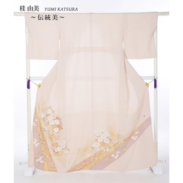 色留袖 桂由美 伝統美 ピンクベージュ 留袖 レンタル フルセット 留袖レンタル 着物レンタル レンタル着物 色留袖レンタル レンタル色留袖 結婚式 正絹 貸衣裳 五つ紋 結婚式 叙勲式 色留 いろとめ 足袋プレゼント 150cm〜170c...