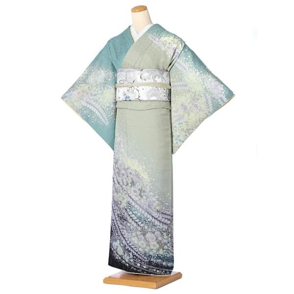 訪問着 レンタル フルセット レンタル訪問着 着物レンタル 着物セット レンタル着物 きものレンタル 正絹 緑色 辻ヶ花150cm〜170cm位まで 足袋プレゼント 8AD425 ●必ず下の商品情報を表示いただきご予約状況をご確認ください。...