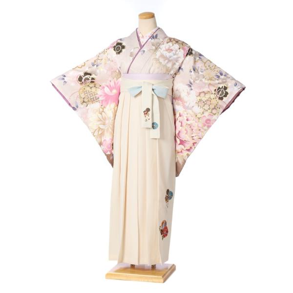 レンタル 袴 セット(AG126)大人 女 レディース 袴セット 卒業式 着物レンタル ハカマ はかま rental 紫系 オフホワイト袴 2尺袖 着物 袴 フルセット レンタル【対応身長163〜168cm】足袋プレゼント 往復送料無料