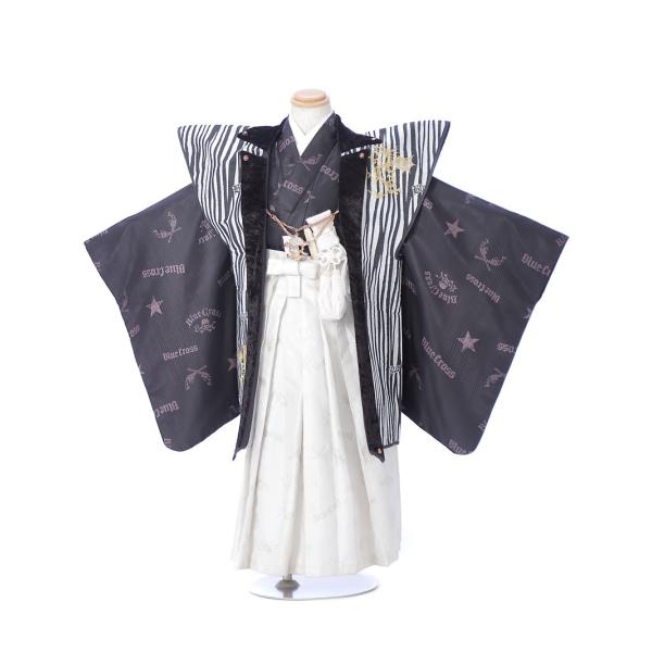 【レンタル】七五三レンタル 5歳男児七五三AO5036/BLUE CROSS/ブルークロス/七五三着物/レンタル七五三/753レンタル/袴セット/七五三/５歳/五歳/羽織袴/撮影用衣裳/5歳男の子/5才/男児着物/白黒/モノトーン/白袴/往...
