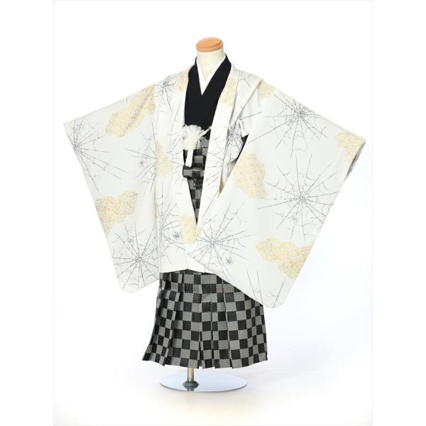 七五三レンタル 5歳男児七五三AO5056/七五三着物/レンタル七五三/753レンタル/袴セット/七五三/５歳/五歳/羽織袴/撮影用衣裳/5歳男の子/5才/男児着物/白/紗綾形/往復送料無料/ ●必ず下の商品情報を表示いただきご予約状況をご...