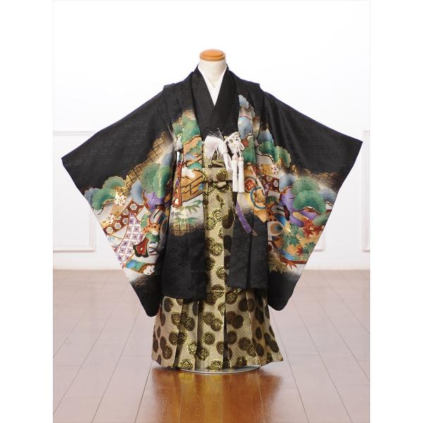 七五三レンタル 5歳男児七五三AO5075 男の子七五三《レンタル七五三》《753レンタル》〔袴セット〕〔七五三　５歳〕〔五歳 羽織袴〕〔撮影用衣裳〕〔5歳男の子〕〔5才〕〔男児着物〕〔黒〕〔鷹〕★往復送料無料★ ●必ず下の商品情報を表示い...