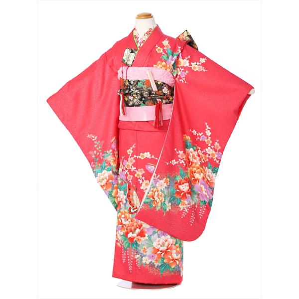 七五三レンタル 七歳女児七五三AP7063 女の子七五三 レンタル七五三 七五三着物 753レンタル 蝶　赤黒染分け 七五三 ７歳 七歳 7歳女の子 往復送料無料 ●必ず下の商品情報を表示いただきご予約状況をご確認ください。↓↓↓↓↓↓↓↓...