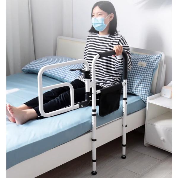 ■しっかりと固定され、丈夫な構造でベッドからの転落防止、ふとんのずれ、蹴り出し防止に最適です。■使われている方の体格に合わせて手摺りの高さを76-102cmまで調節。■ベッドから立ち上がる時に膝や腰を支えます。■柔らかい素材の持ち手だから力...