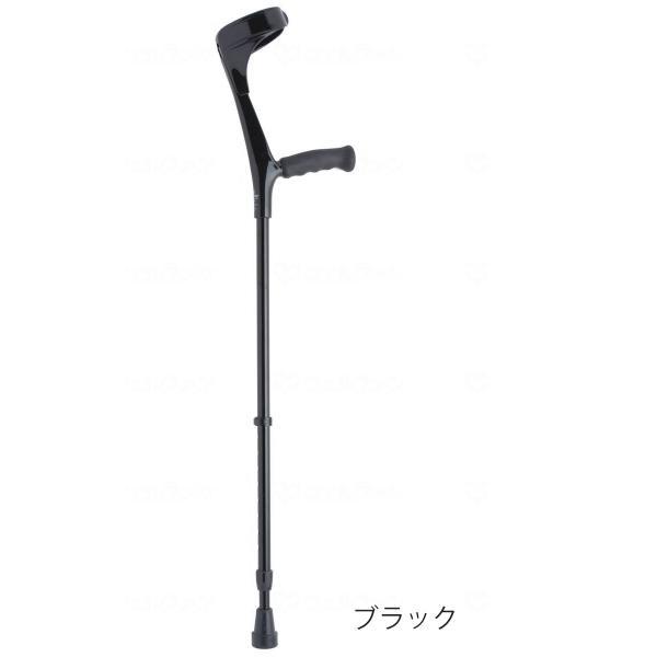 【カラー】ブラック【サイズ】グリップ〜カフ：21.8〜24.2cm（3段階調節）　グリップ〜杖先：59〜81cm（9段階調節）　グリップサイズ：3.5×12cm【適応身長】140〜170cm【重量】620g【耐荷重】120kg【材質】アルミ...