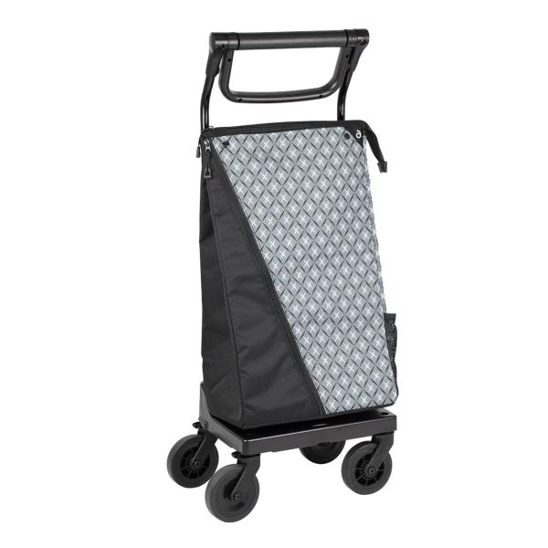【カラー】チェックグレー【本体サイズ】幅32×奥行22.5×高さ64.5〜87.5cm【持ち手高さ】64.5〜87.5cm（6段階調節）【バッグサイズ】幅31×奥行18×高さ52cm【バッグ容量】約30L【最大積載荷重】8kg【重量】約2....