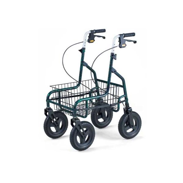 【サイズ】使用時：幅51×奥行76×高さ83〜93cm（5段階調節）　収納時：幅51×奥行46×高さ84cm　特大カゴ：幅38×奥行50×高さ21cm　かごまでの高さ：28cm　前輪：10インチ（25cm）後輪：10インチ（25cm）　【材...