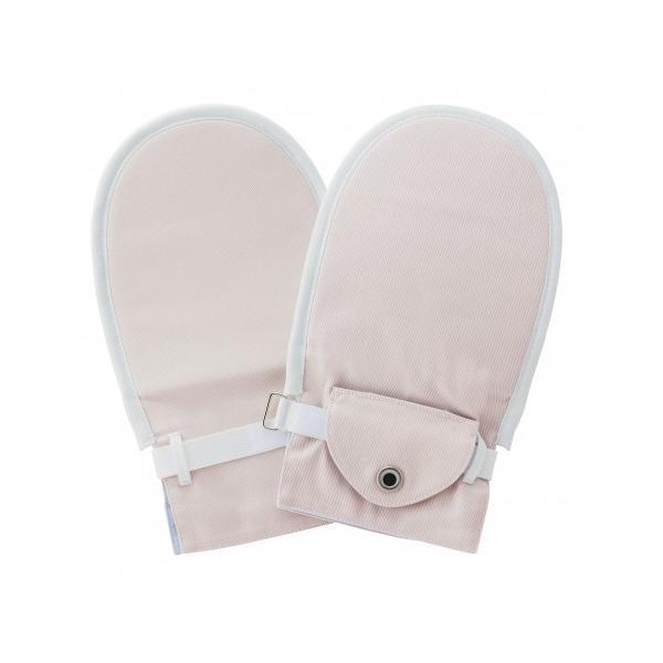 【適応サイズ】Mサイズ　手首：12-18cm 手のひら：14-18cm【カラー】ピンク【入数】1双【材質】表地：綿100％　裏地：ポリエステル65％、綿35％（縁取り、ベルト：ポリエステル）【メーカー品番】ピンク：105768【JAN】49...