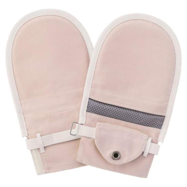 【適応サイズ】Mサイズ：手首12-18cm　手のひら14-18cm【カラー】ピンク【入数】1双（左右1個ずつ）【材質】表地：綿100％　裏地：ポリエステル65％、綿35％（縁取り、ベルト、メッシュ：ポリエステル）保護パッド：ポリエチレン【メ...