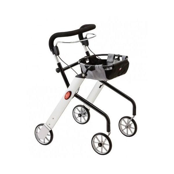 【付属品】バスケット、トレイ【サイズ】高さ74〜81.5（4段階）×幅50.5×奥行57cm　トレイまでの高さ：60.5cm　トレイサイズ：42×35cm　キャスター径：15cm　折りたたみ時幅：24cm【重量】6.2kg【材質】本体フレー...